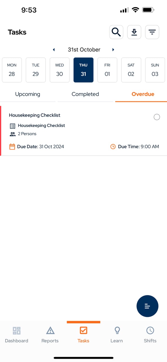 Scheduling a new task (App)